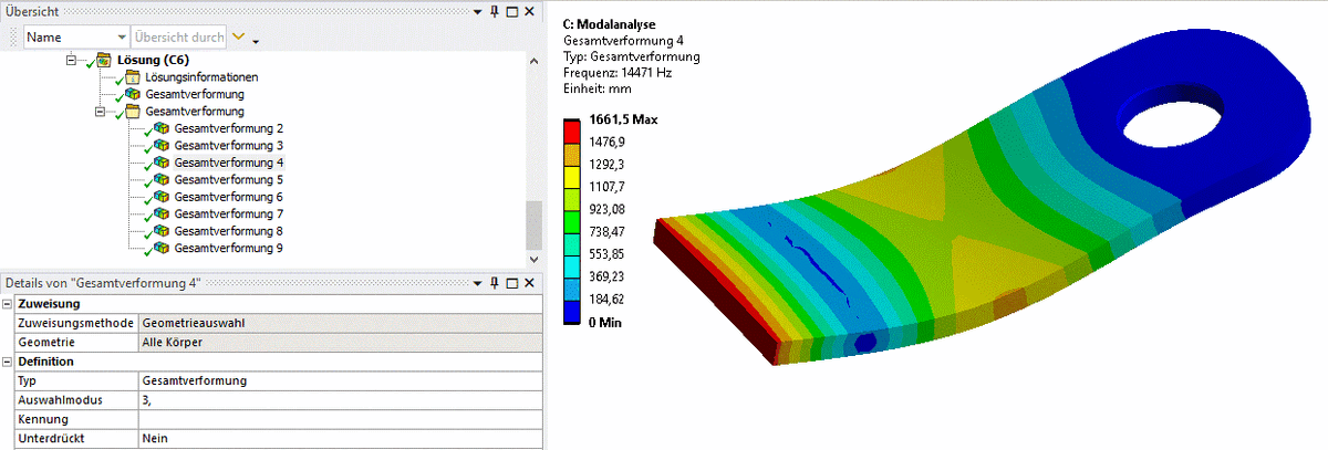 Software: FEM - Tutorial - 2D-Bauteil - Ansys - Modal-Analyse – OptiYummy
